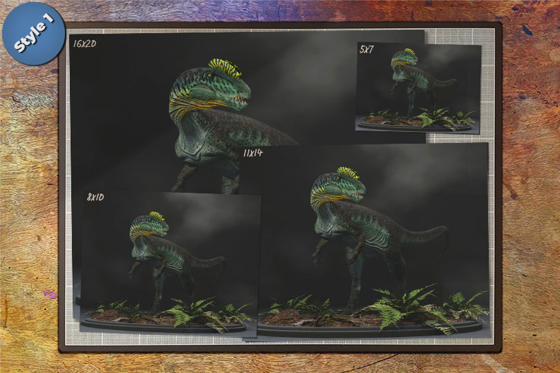 dilophosaurus size chart